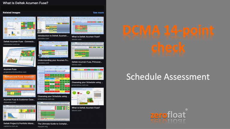 DCMA 14-point Schedule Assessment - :::zerofloat:::